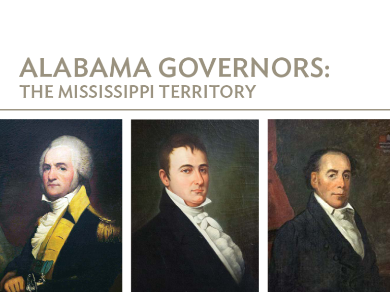 Alabama's Territorial Governors - Alabama Heritage