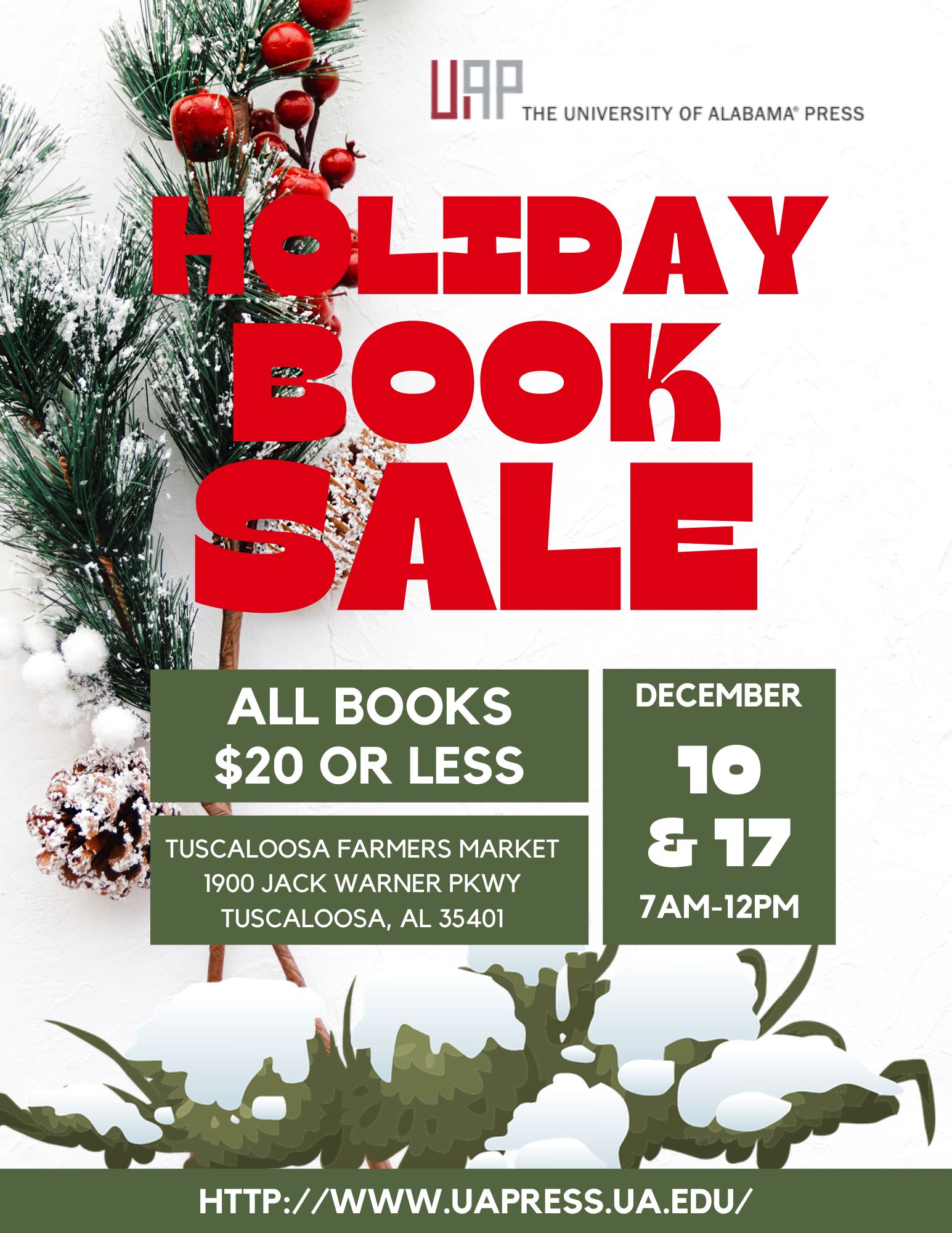 Holiday Book Sale - University of Alabama Press