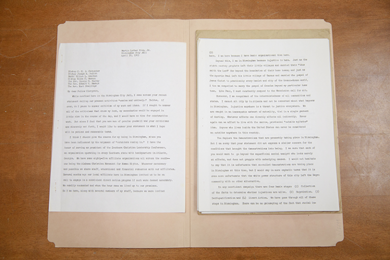 A Piece of History: Dr. Martin Luther King Jr.’s “Letter from ...