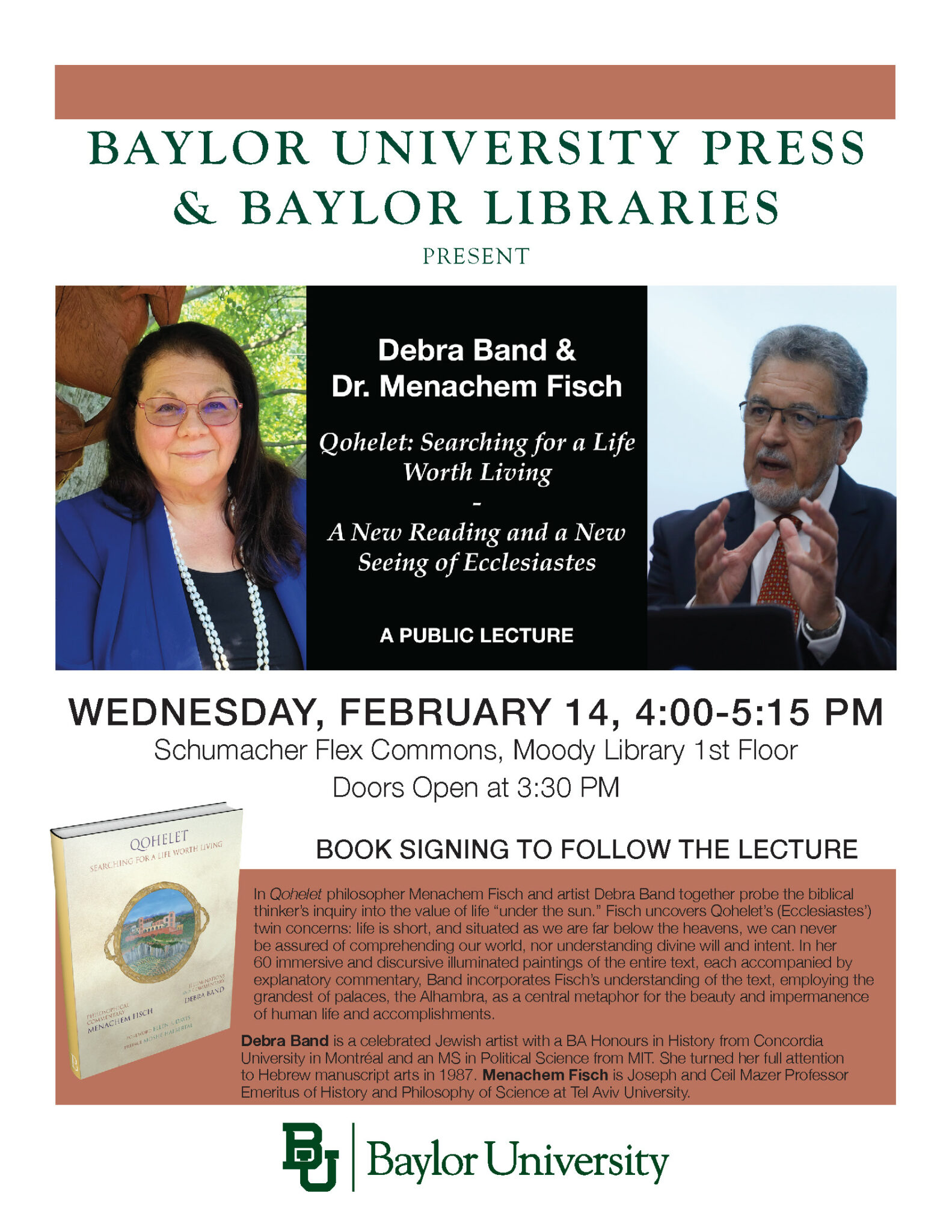 Debra Band & Menachem Fisch Campus Lecture - Baylor University ...