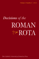 Decisions of the Roman Rota - Catholic University of America Press