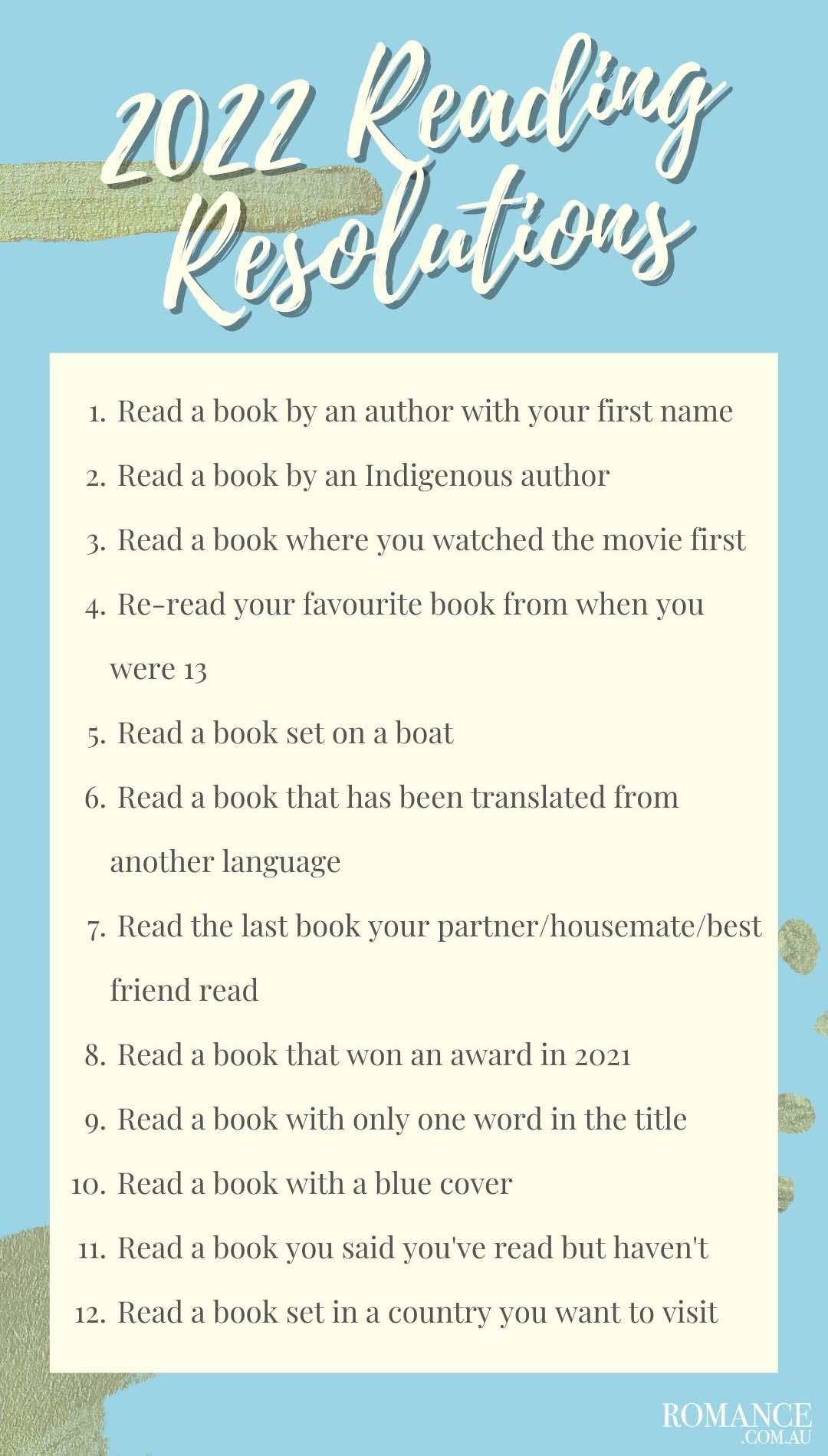 Our 2022 Reading Resolutions - Romance.com.au