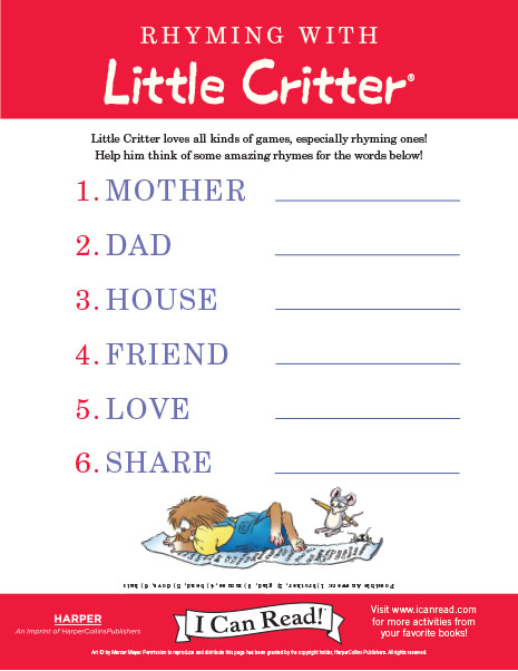Little Critter | I Can Read Books | ICanRead.com