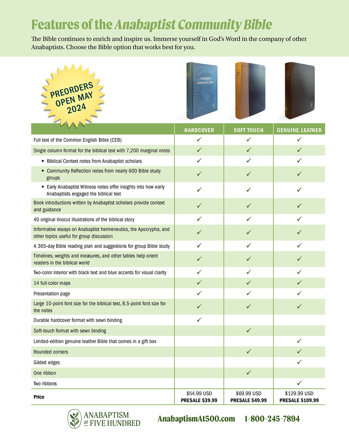 Preorders Open for Anabaptist Community Bible - Menno Media