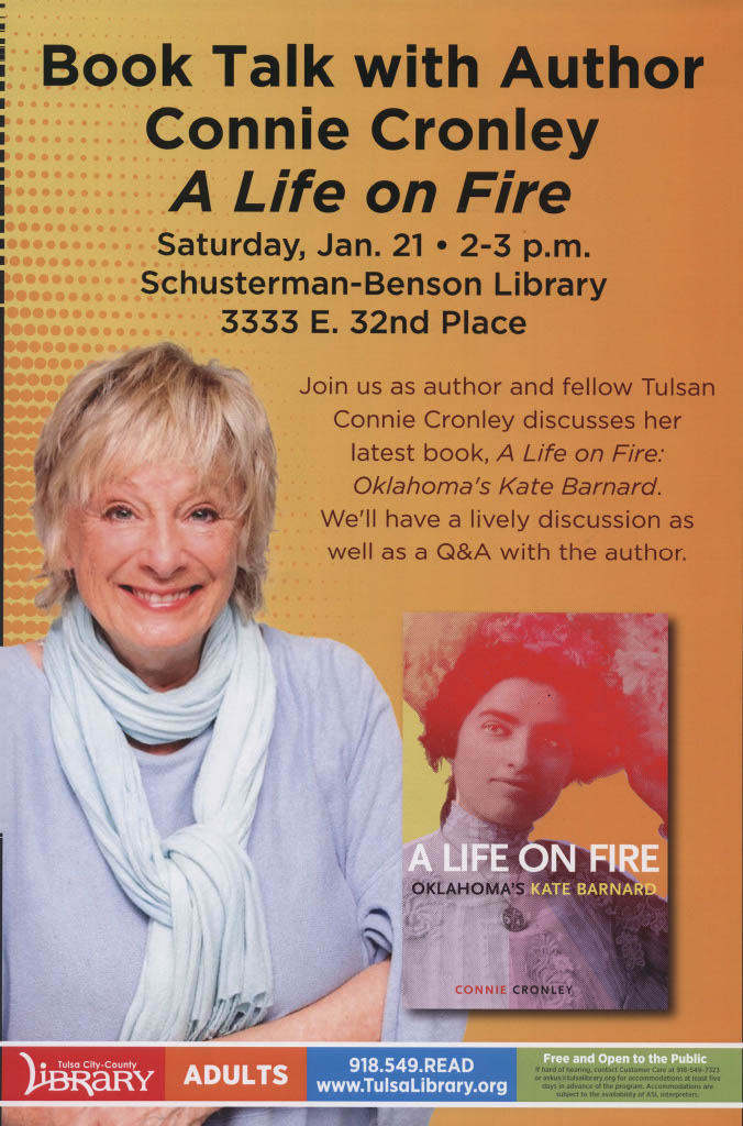 Author Talk - Connie Cronley at the Schusterman-Benson Library ...