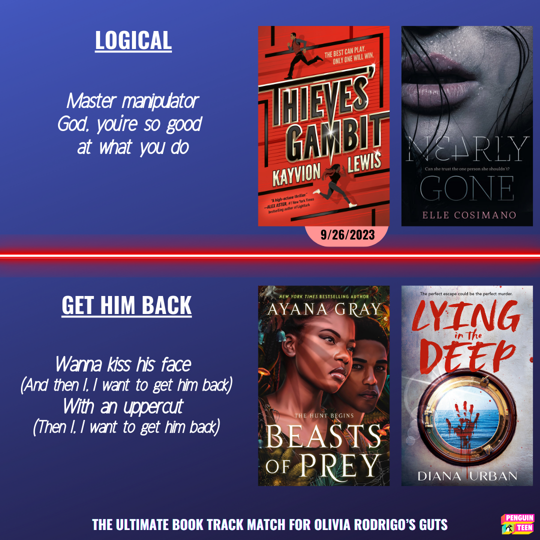 The Ultimate Book Track Match for Olivia Rodrigo’s GUTS - Penguin Teen