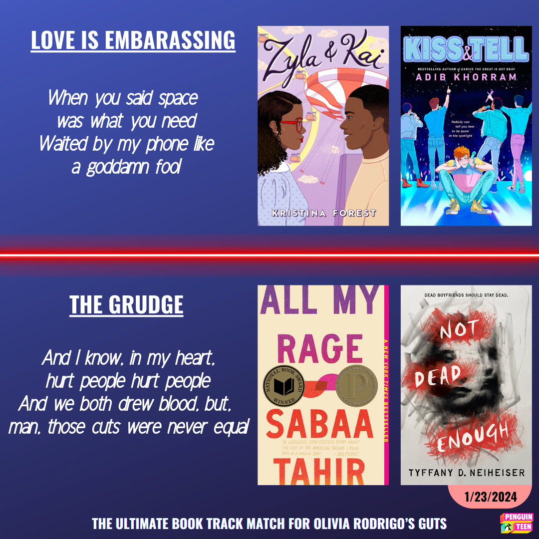 The Ultimate Book Track Match for Olivia Rodrigo’s GUTS - Penguin Teen
