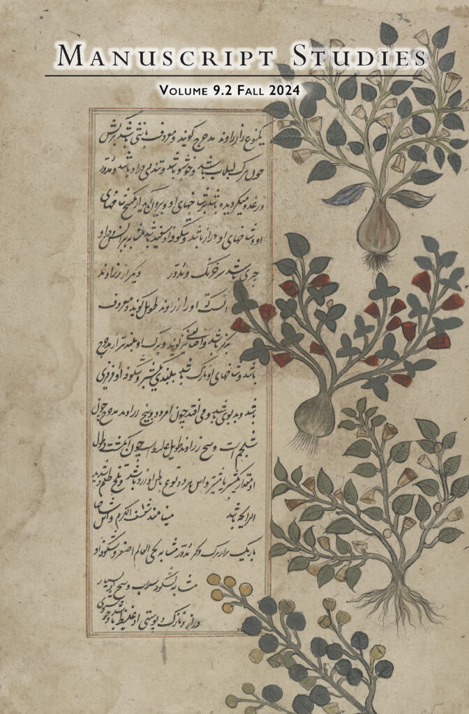 Manuscript Studies - University of Pennsylvania Press