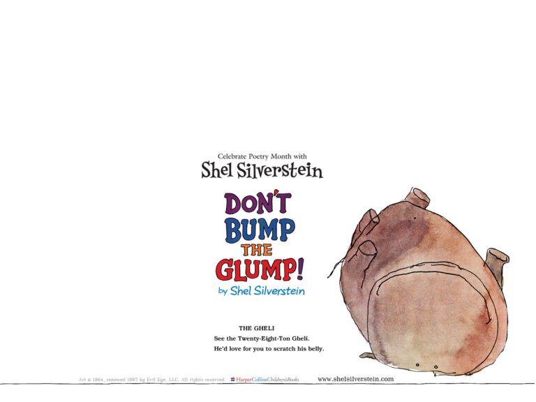 Don't Bump the Glump! - Shel Silverstein