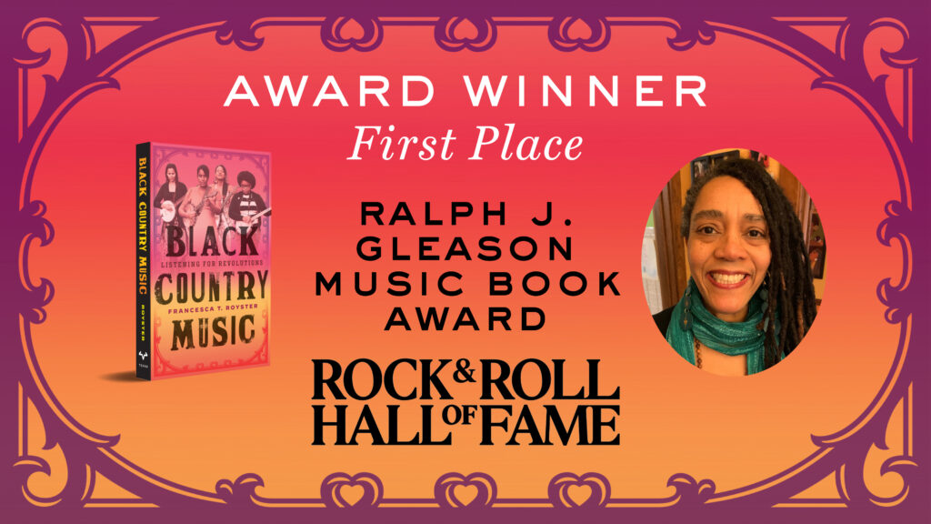 Francesca Royster wins the 2023 Ralph J. Gleason Music Book Award!
