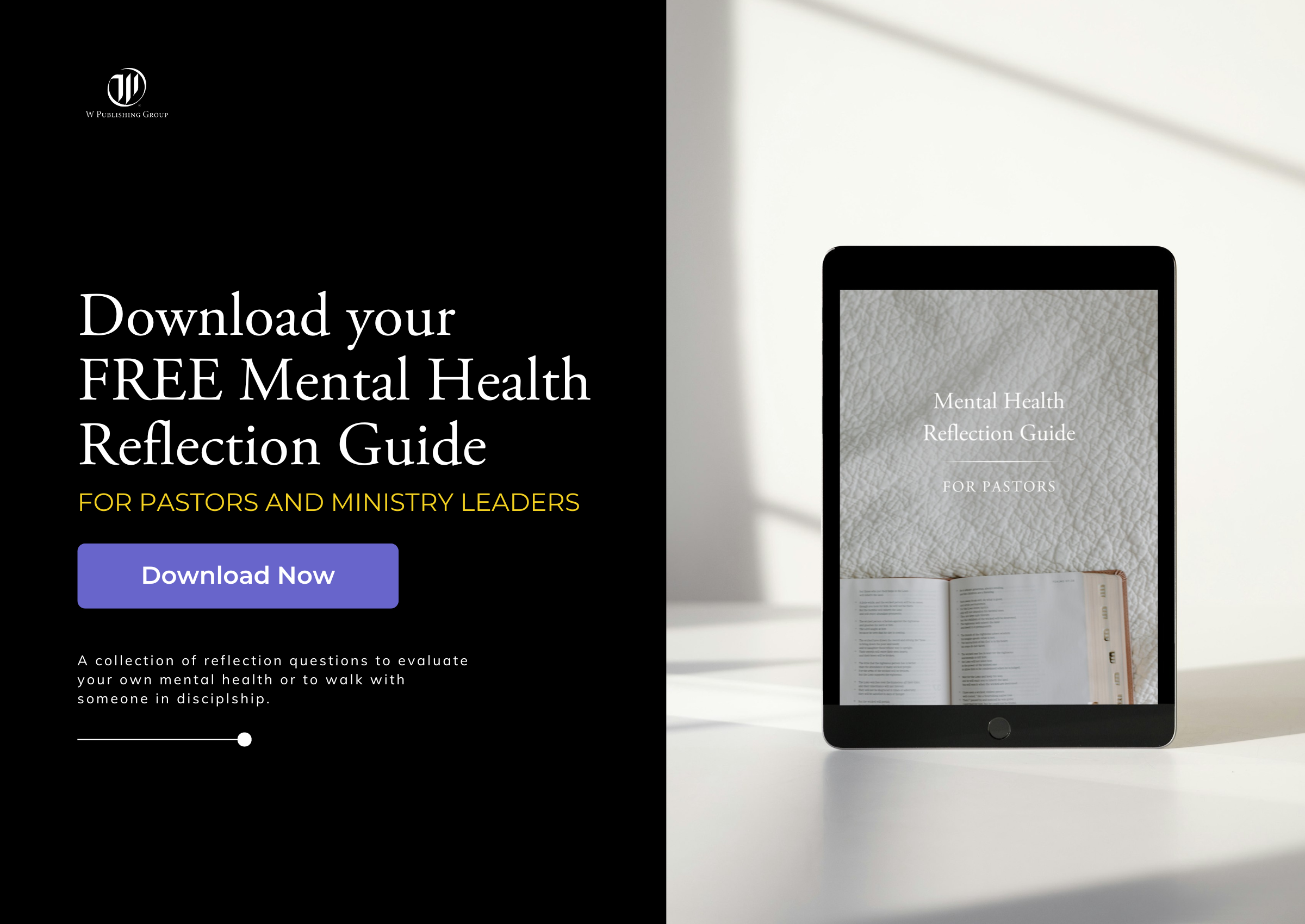 Mental Health Reflection Guide for Pastors