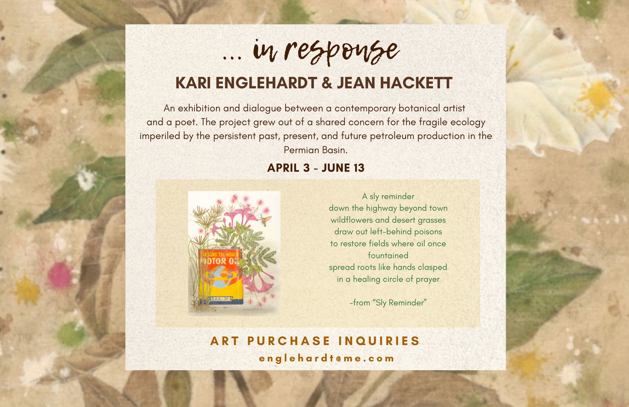 ...in response Libros/Arte Gallery Opening Reception for Kari ...