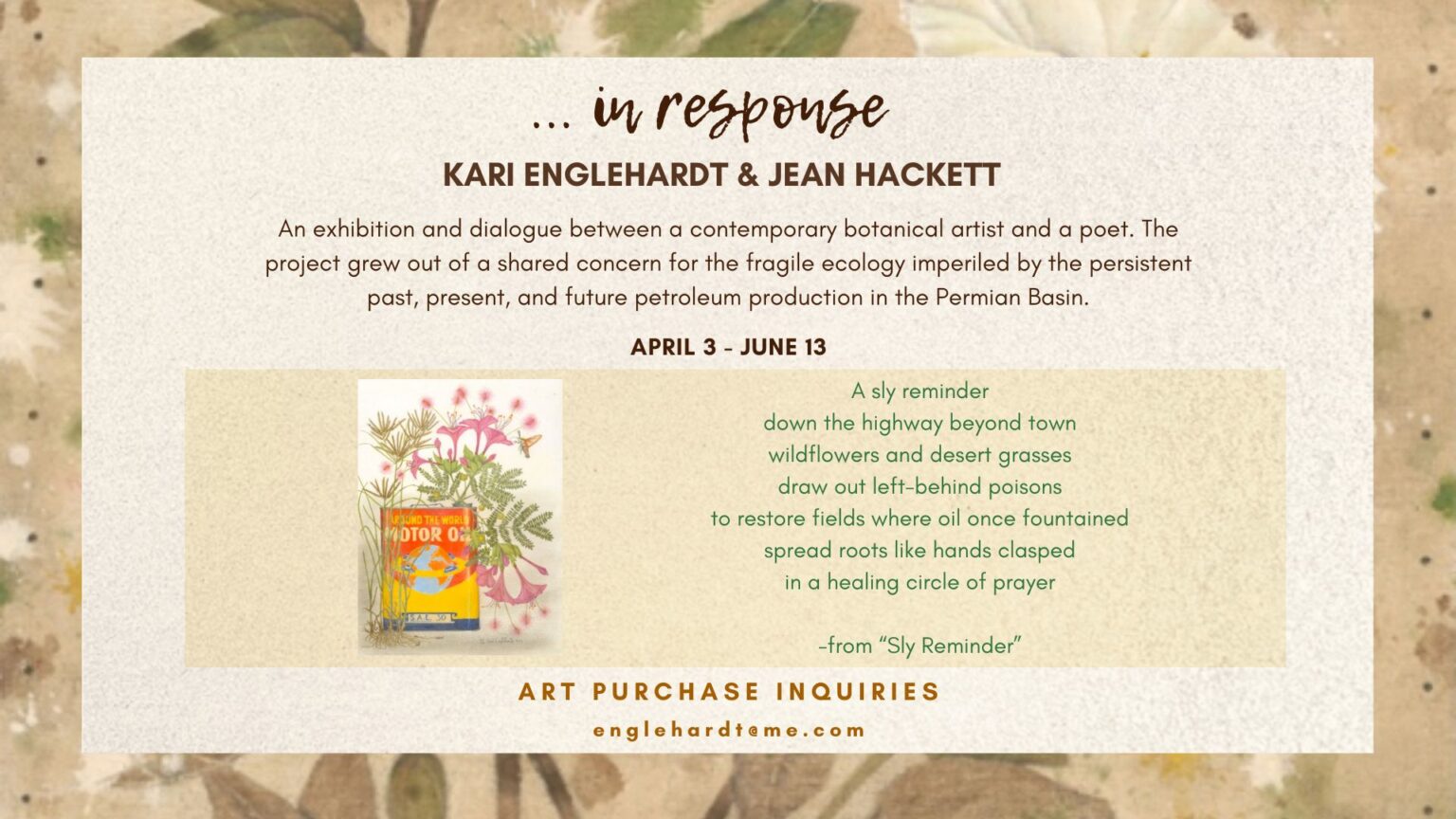 ...in response Libros/Arte Gallery Opening Reception for Kari ...