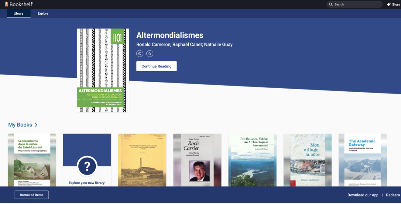 Ebooks on Bookshelf - University of Ottawa Press - EN