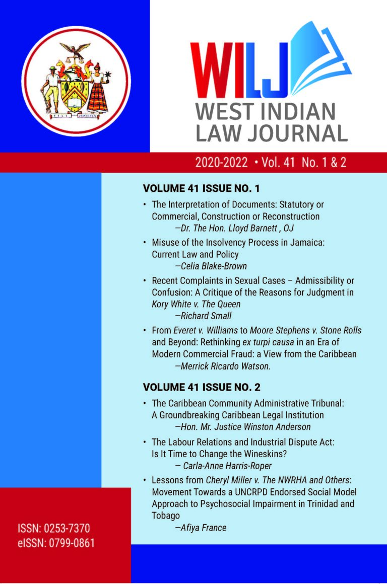 Journals Archive | University of the West Indies Press