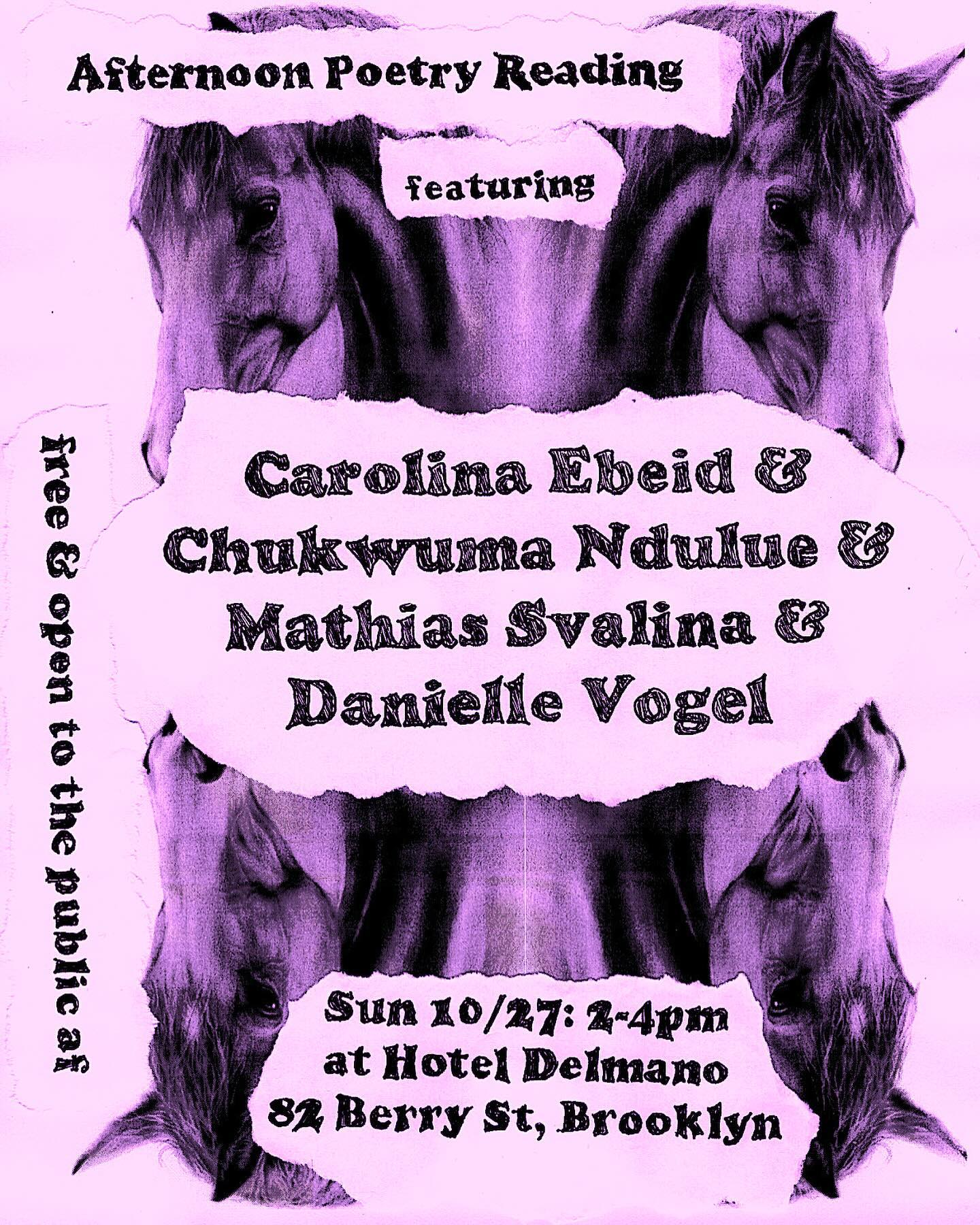 Danielle Vogel w/ Carolina Ebeid, Chukwuma Ndulue, & Mathias Svalina ...